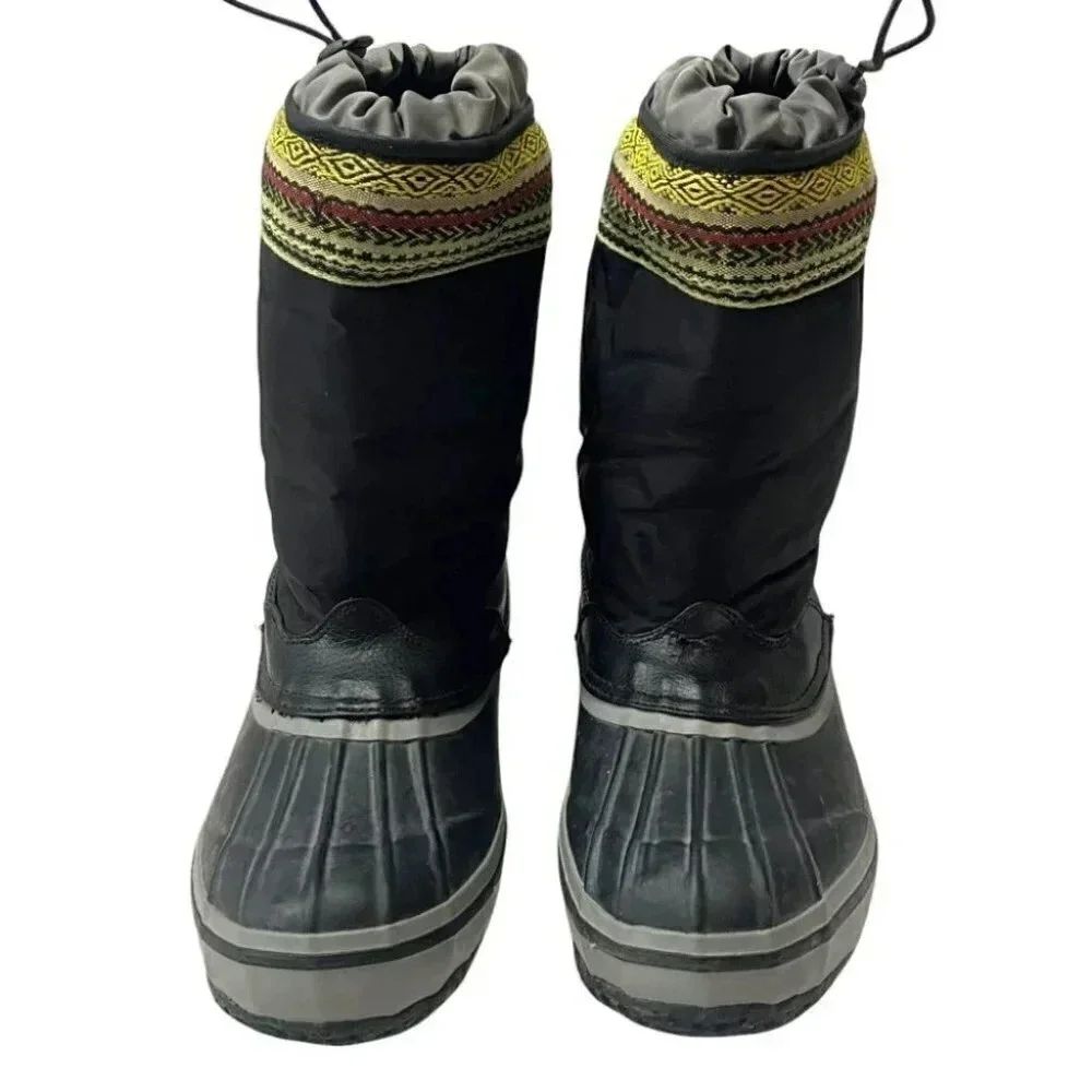 The Sak | Shoes | The Sak Snow Boots Black Embroidered Trim Duck Winter ...